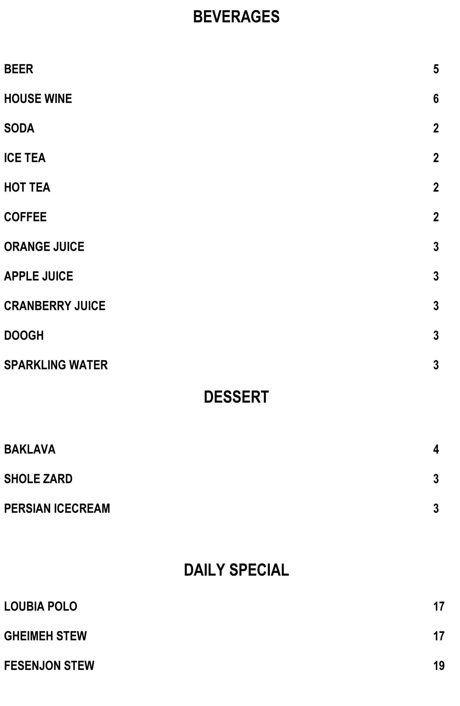 Shandiz Mediterranean Bar & Grill Persian & Greek Cuisine