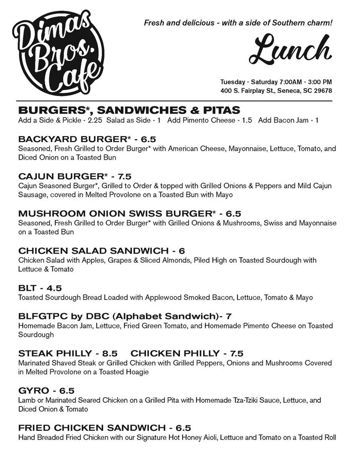 Best Breakfast & Lunch | Dimas Brothers Cafe | Seneca SC