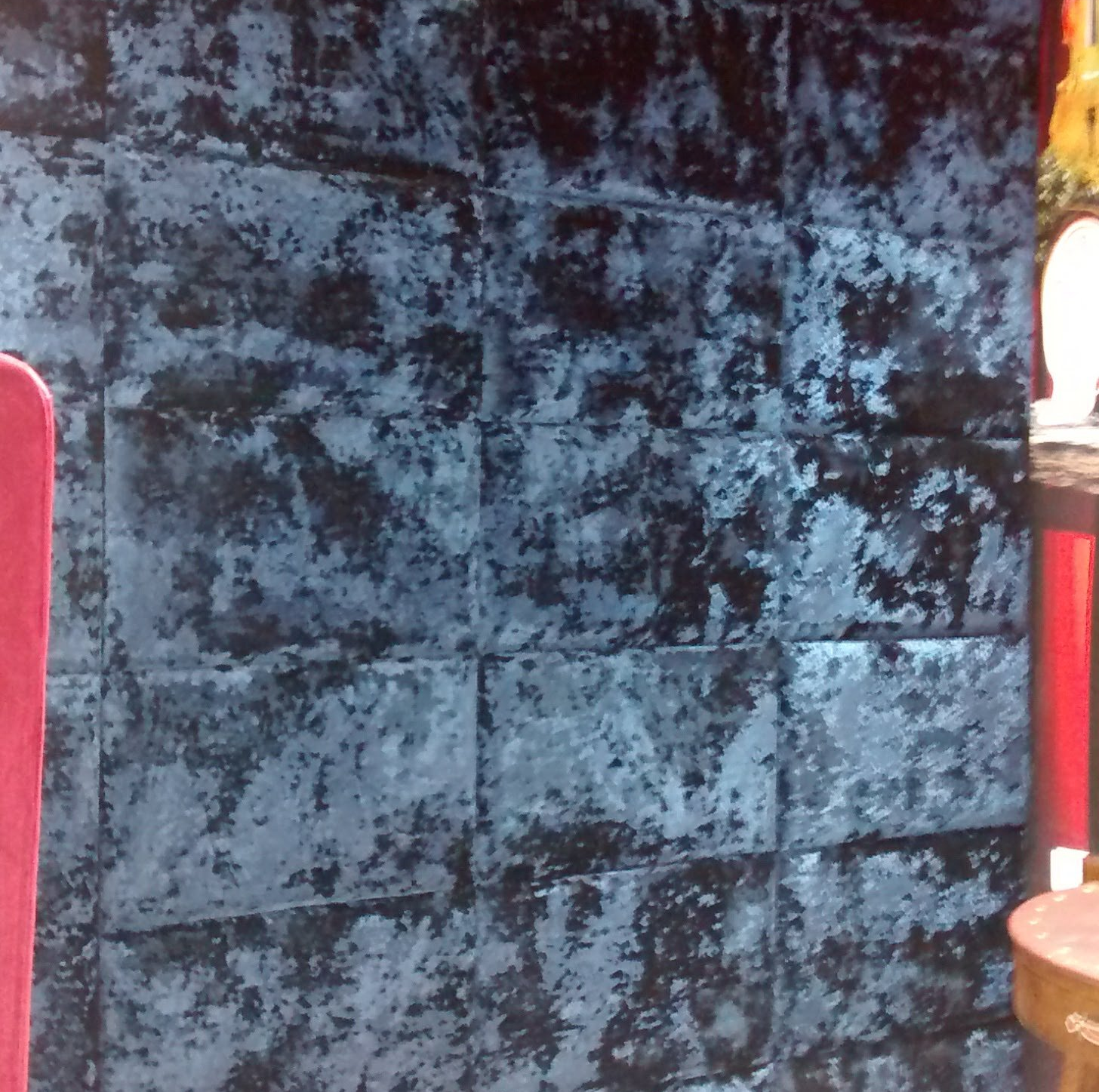 Crushed velvet wall tiles | The Leicester Headboard Co