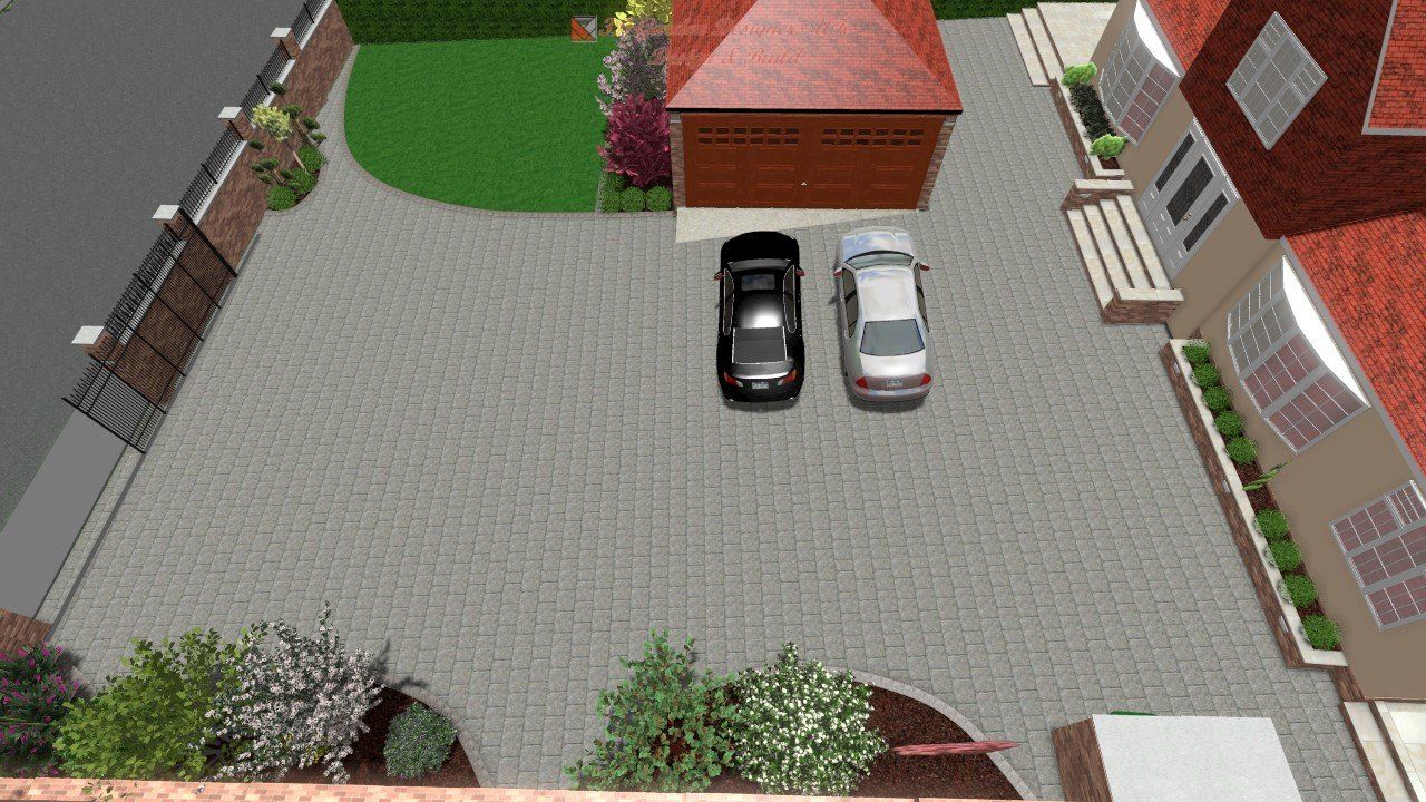 Driveway garden design Hoddesdon
