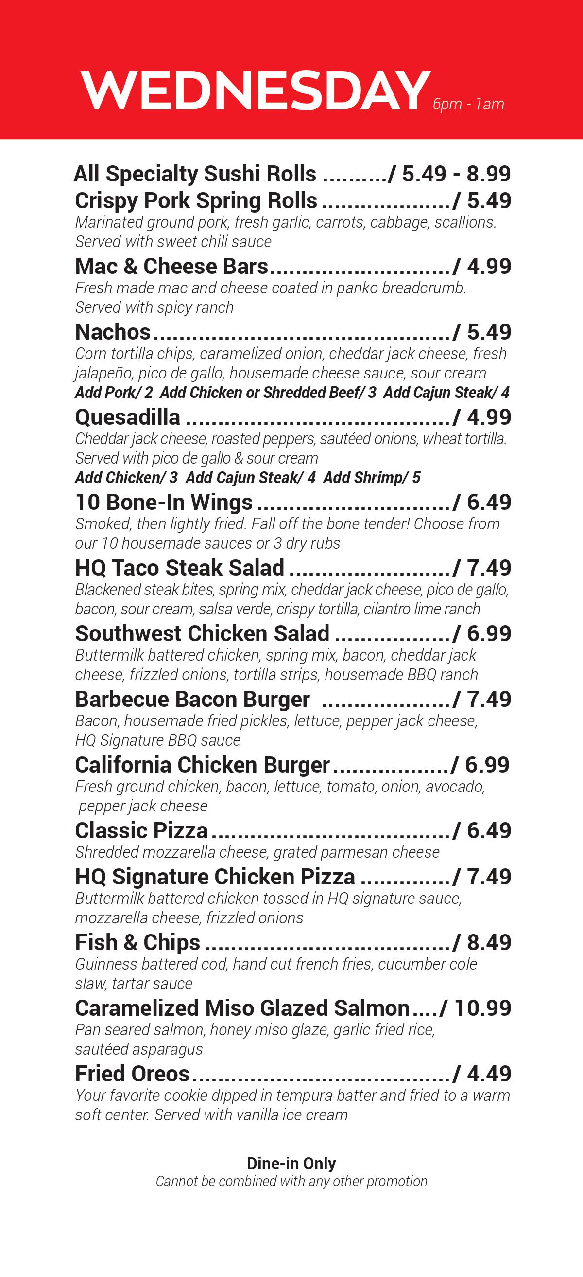 Headquarters Grill Bar Sushi - Peoria, AZ