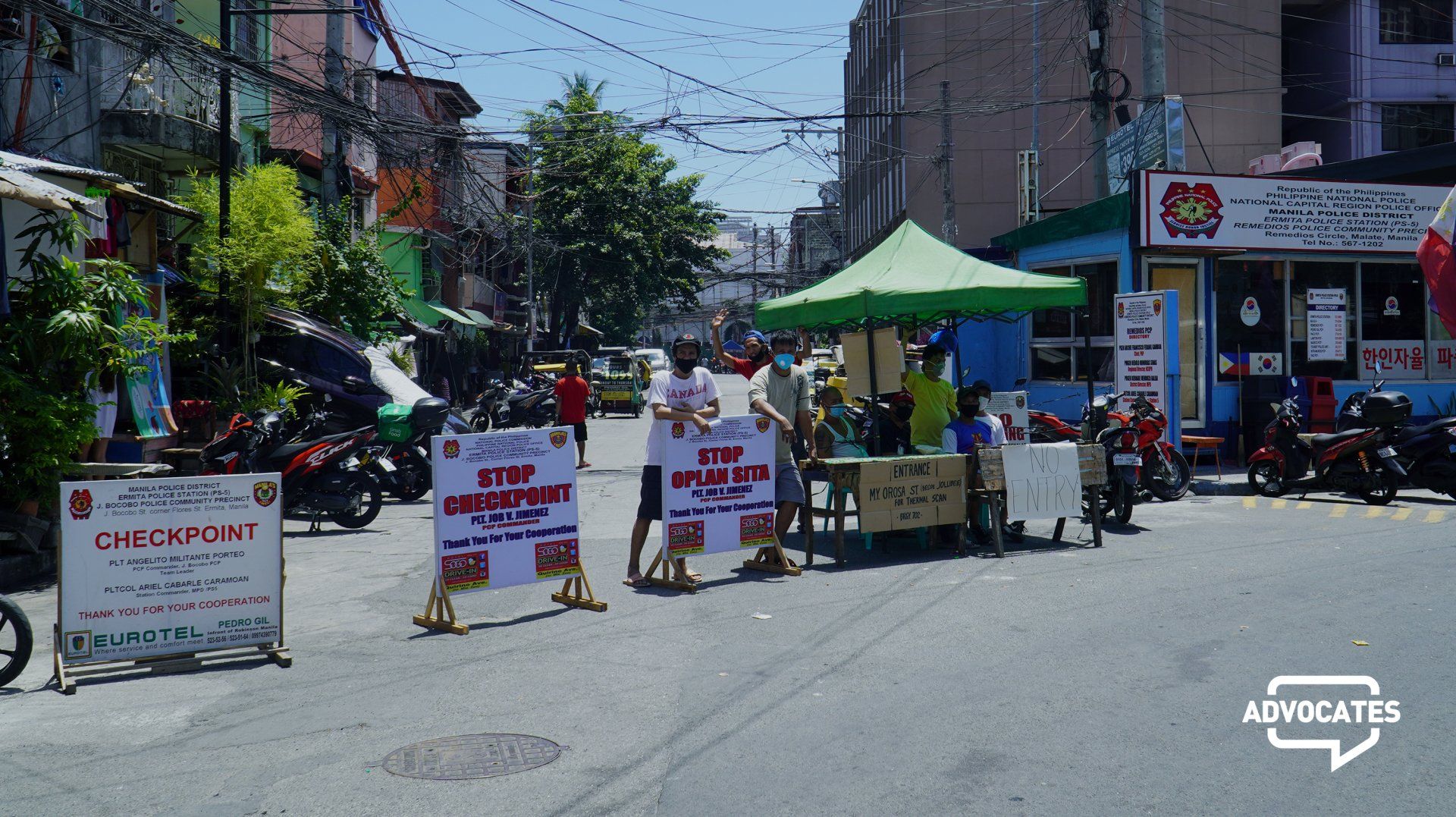 Scenes from various checkpoints in Metro Manila during the first ...