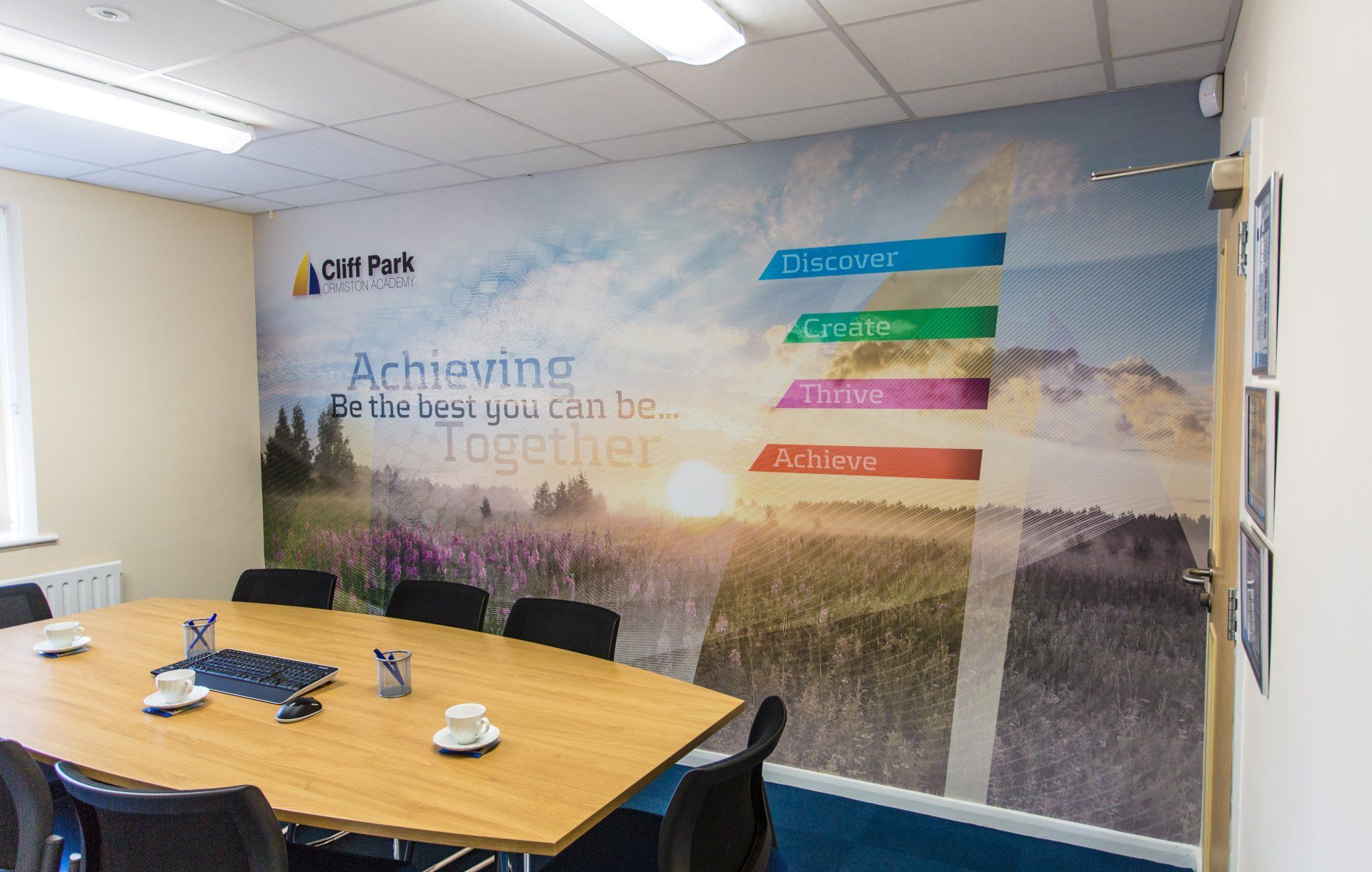 Printed Murals for schools & offices. design: Fusional digital Murals