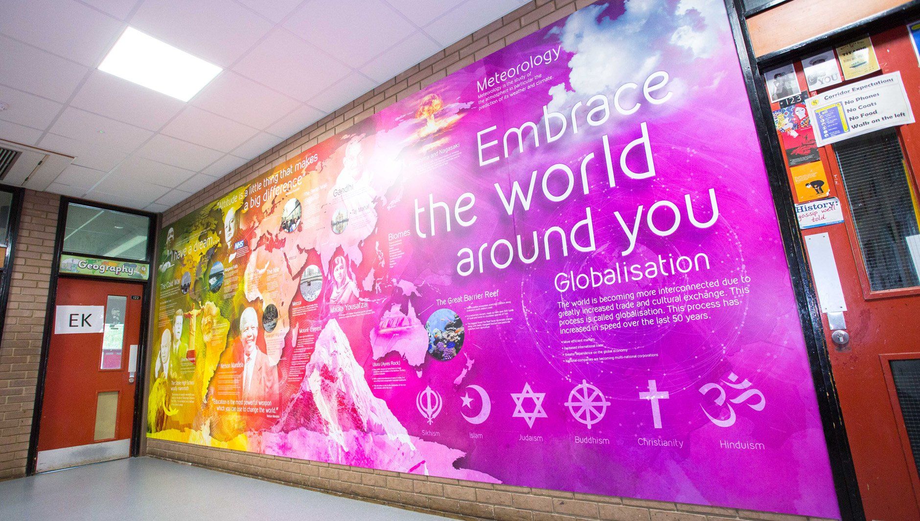 Printed Digital Vinyl Murals for schools