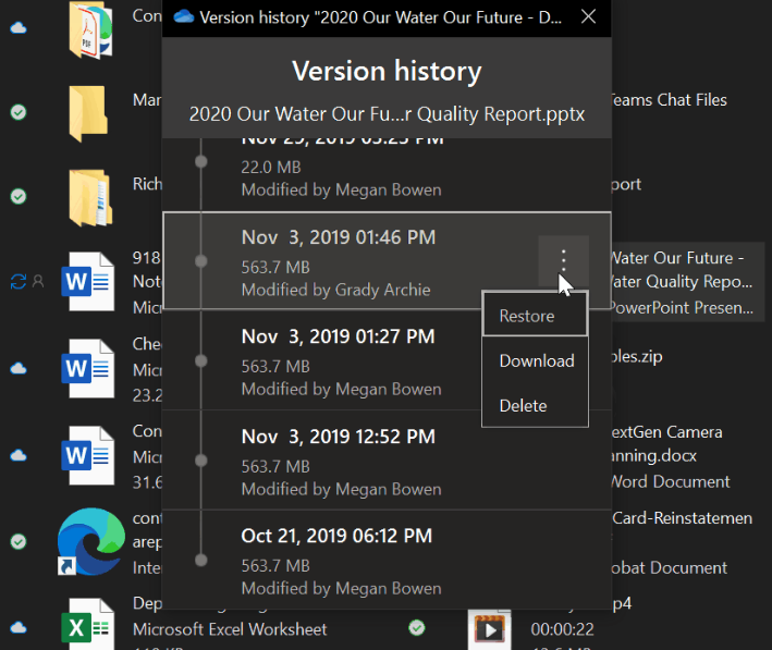 OneDrive Version history now available in Windows File Explorer and Mac ...