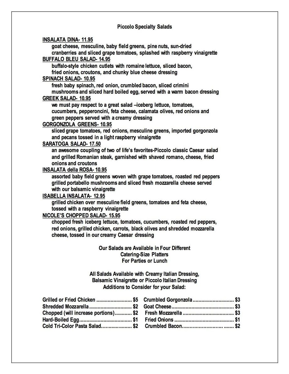 Lunch - Piccolo Ristorante - Bellmore, NY