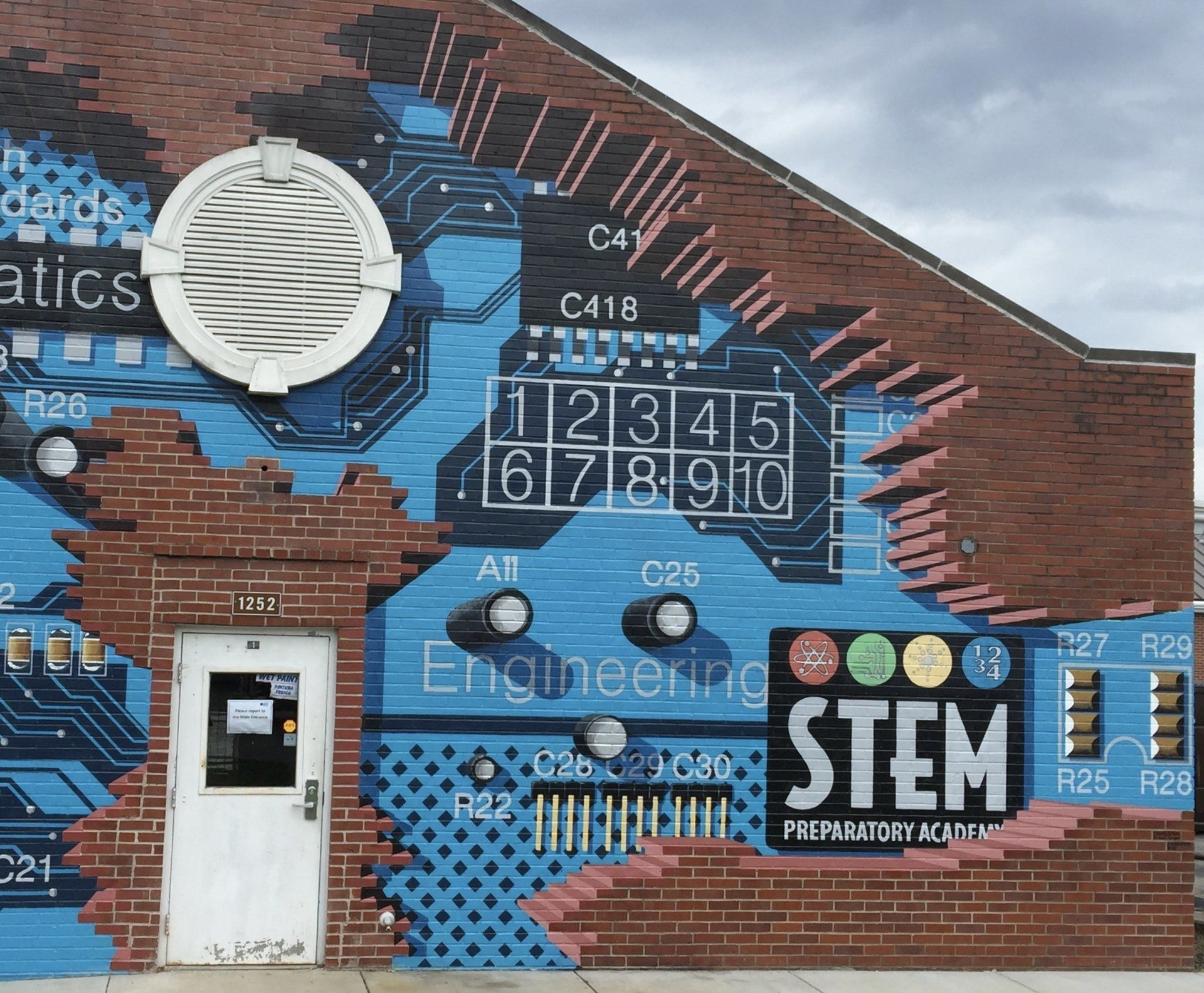 Amazing Nashville STEM Preparatory Academy School Exterior Mural