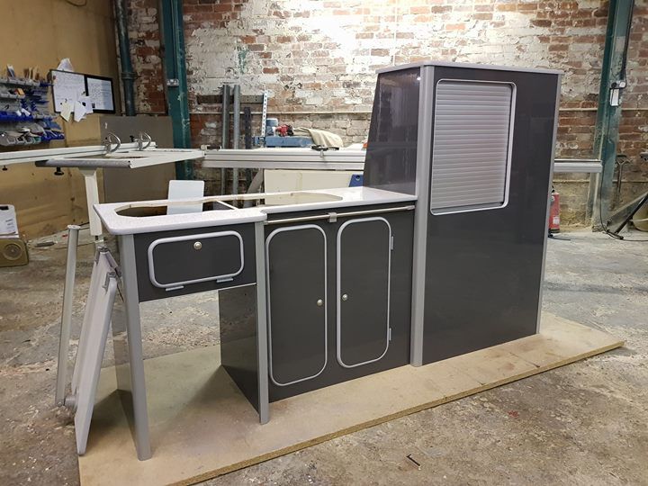 Campervan kitchen units designed by Northern Rose