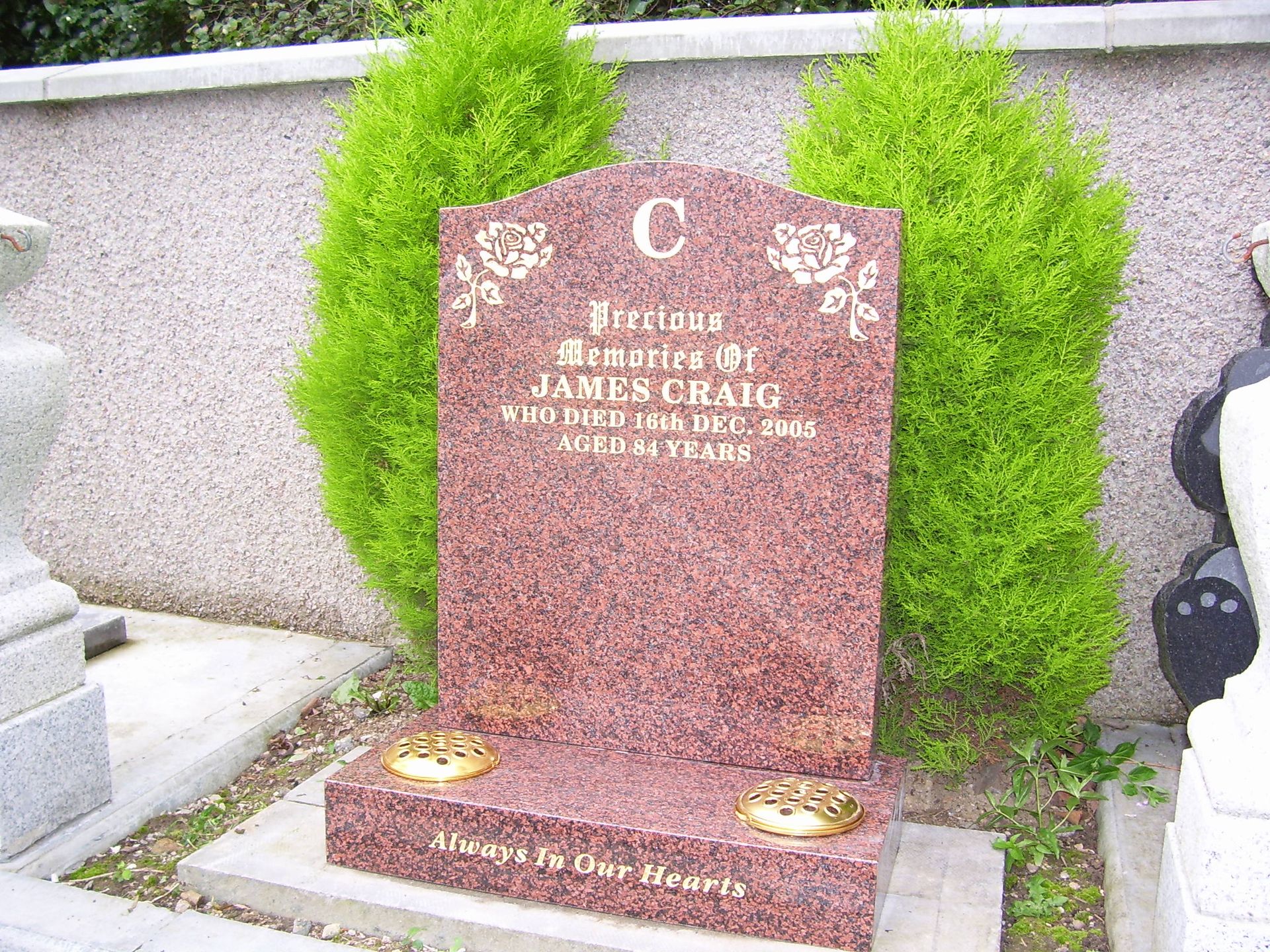 Granite memorials in Aberdeen