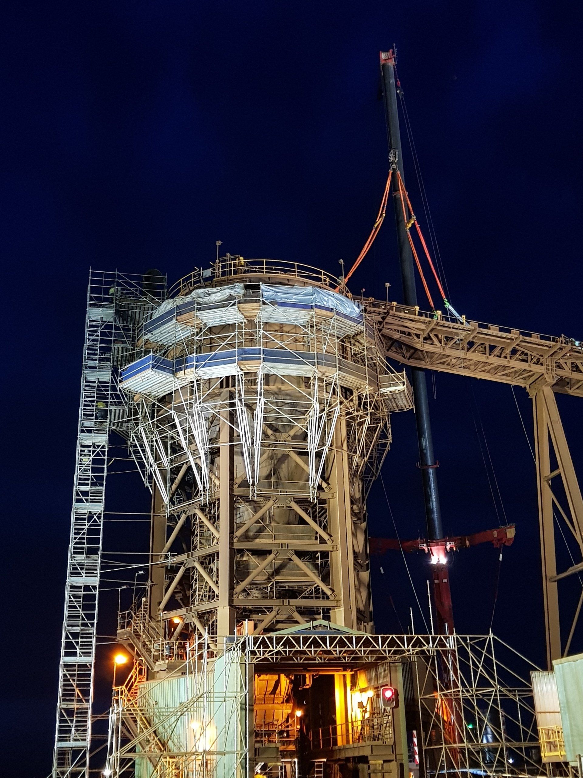 AT-PAC | Train Load Bin Roof Replacement | Scaffolding Services