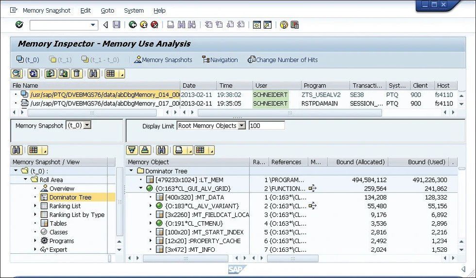 ABAP Debugging and Memory Usage