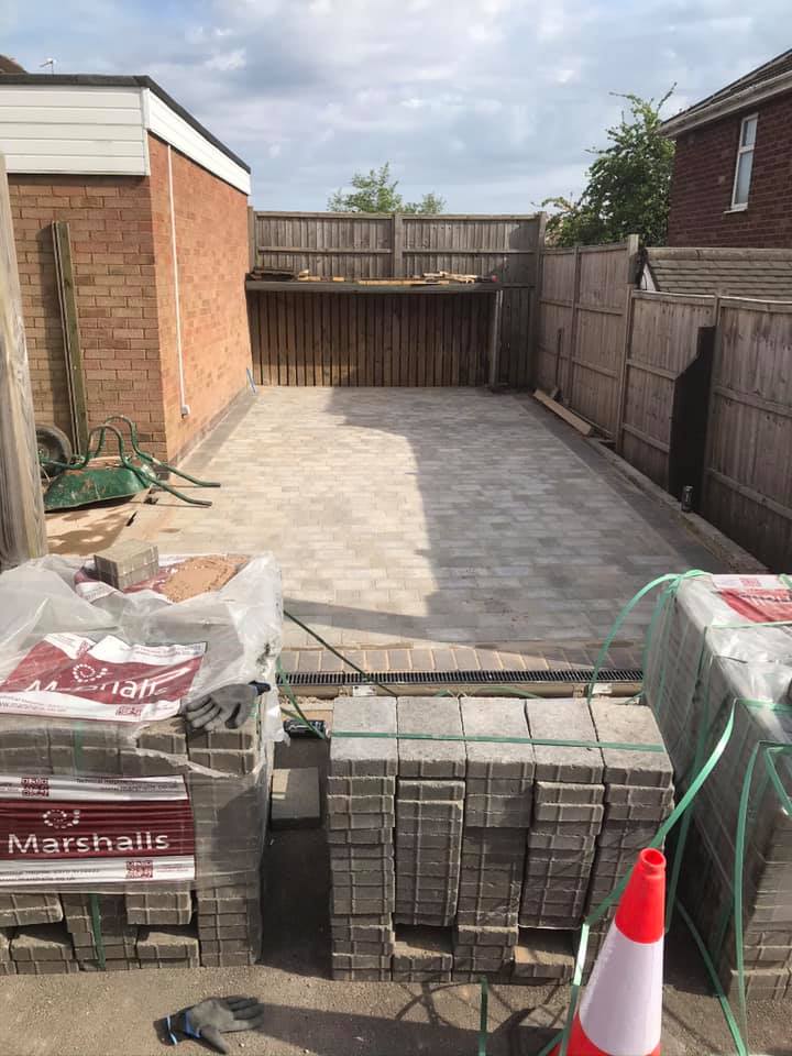 Block paving laid for Patios, Paths and Driveways