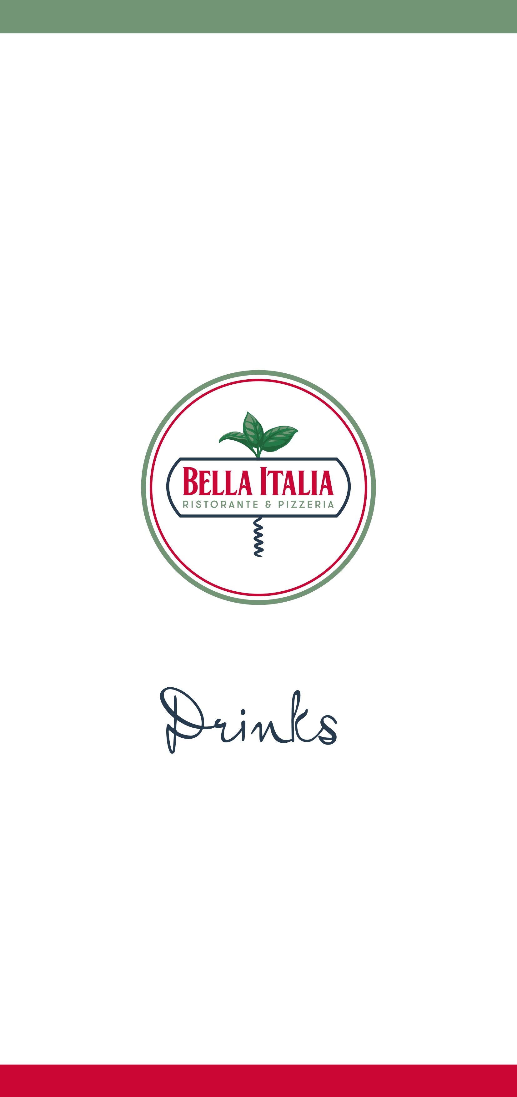 Menu | Bella Italia