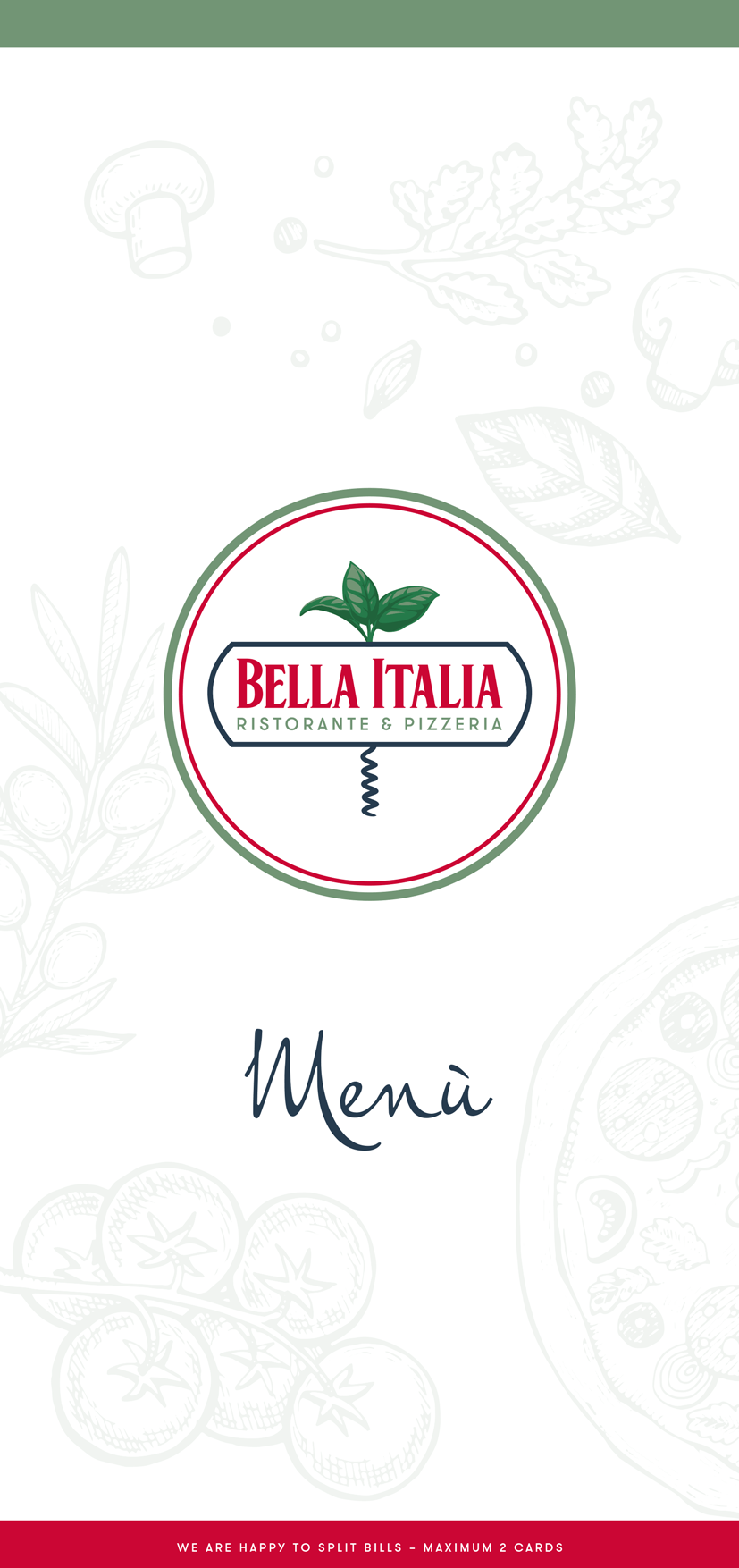 Menu | Bella Italia