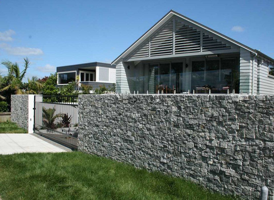 Grey Granite Stone Panel System | Real Stone Cladding