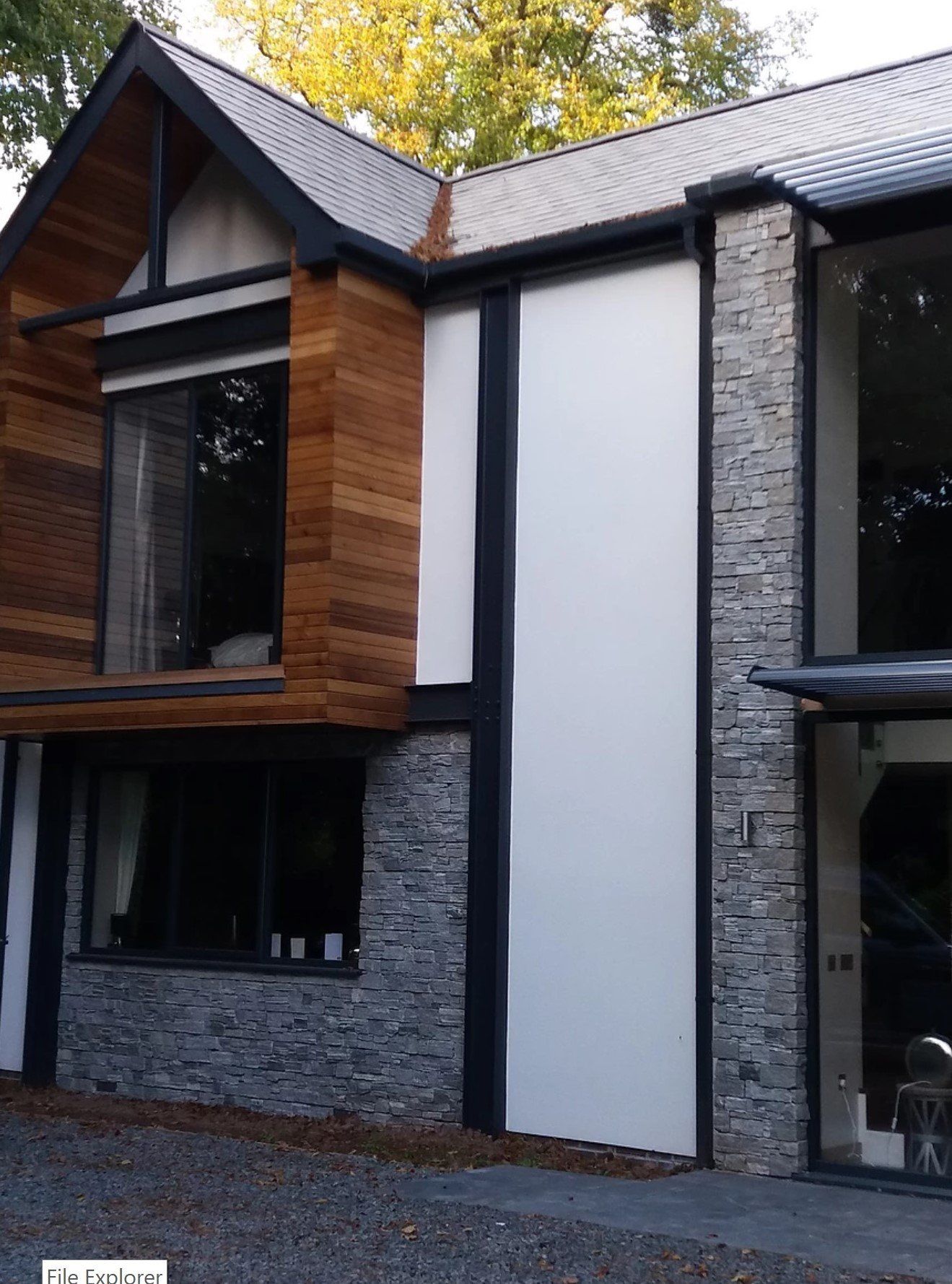 Grey Granite Stone Panel System | Real Stone Cladding