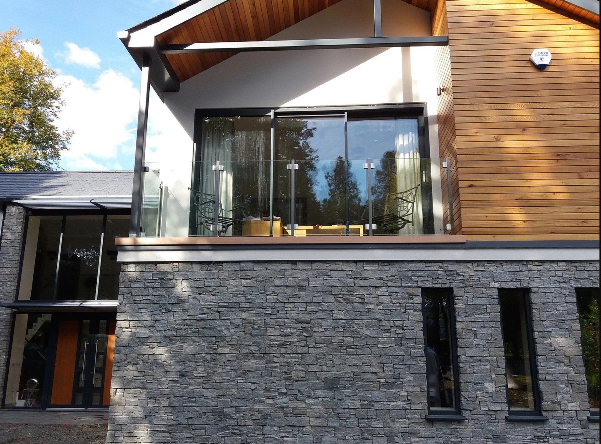 Grey Granite Stone Panel System | Real Stone Cladding