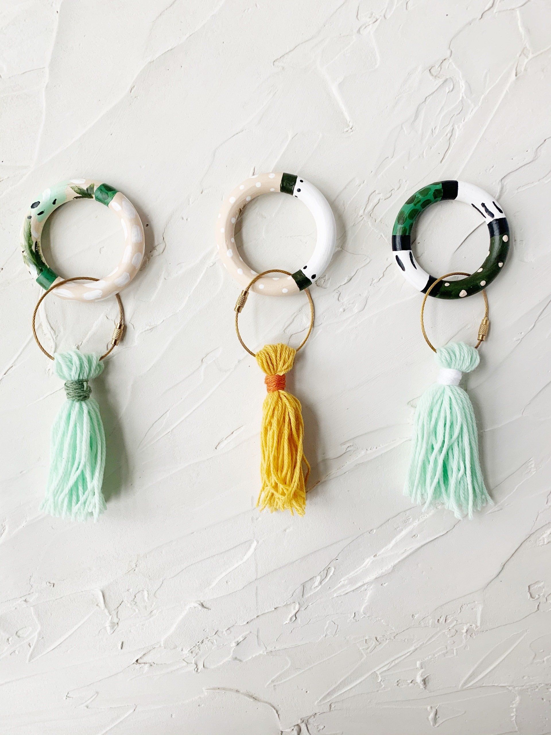 DIY Wood Tassel Key Ring