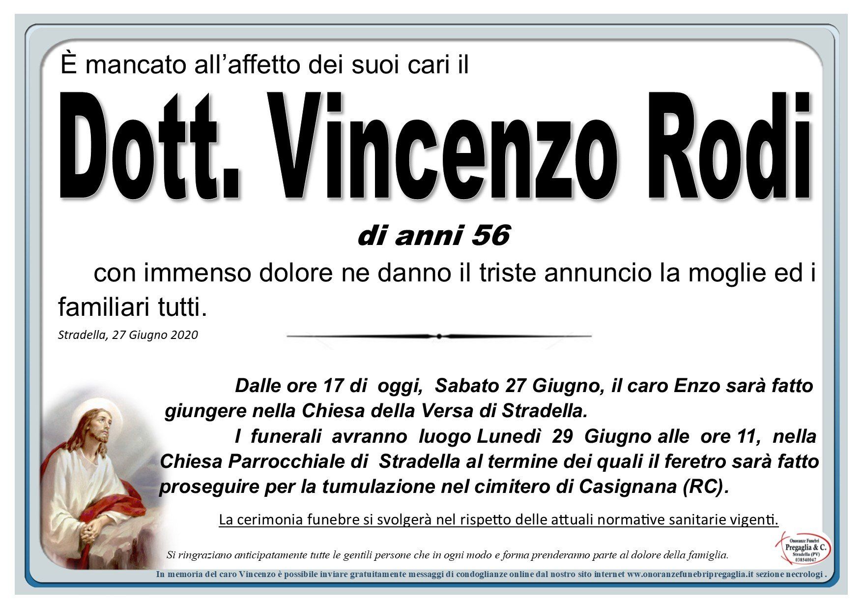 Necrologi | Stradella | Onoranze Funebri Pregaglia & C.