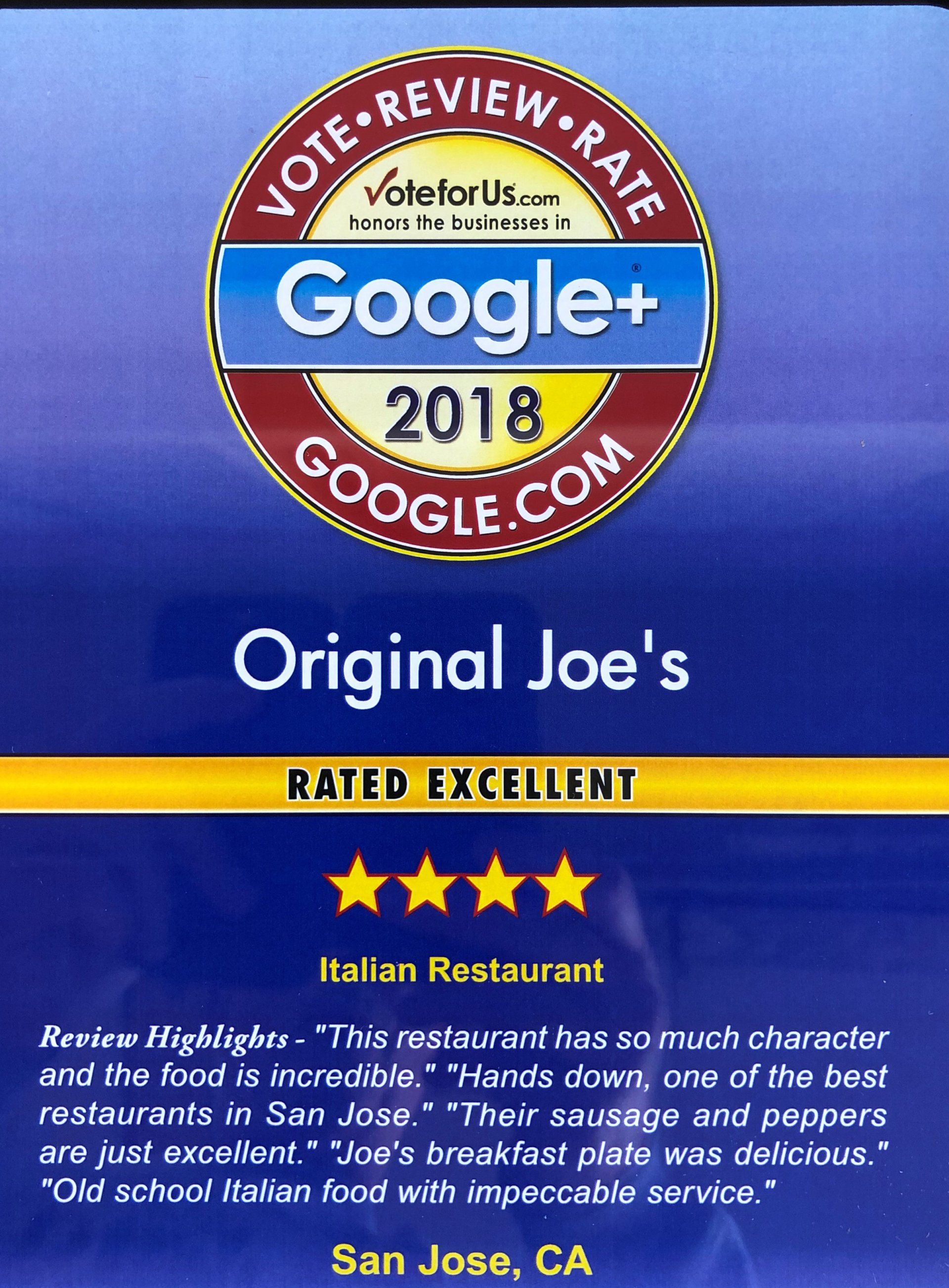 Original Joe's: San Jose Italian Restaurant