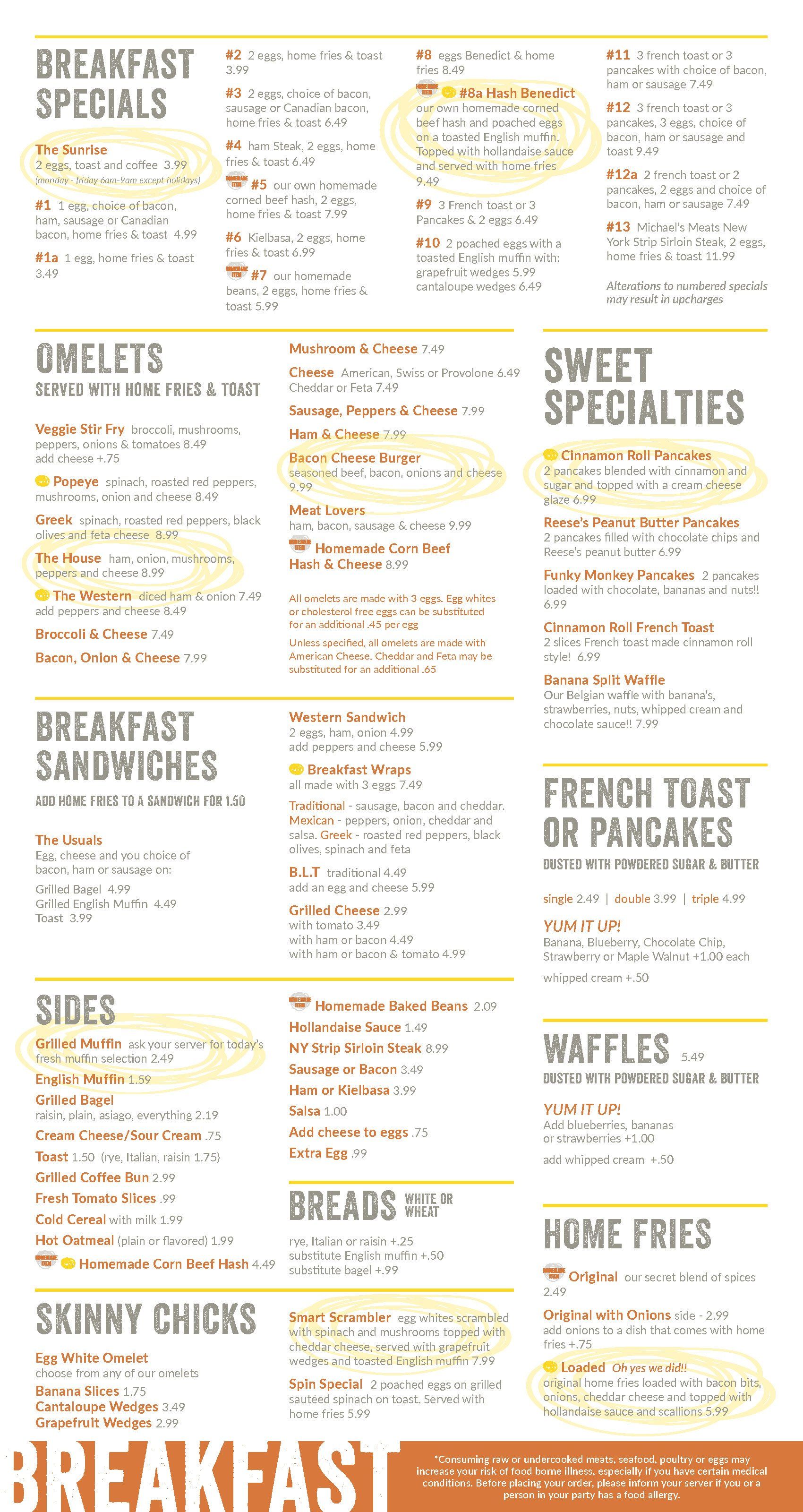 Breakfast Items | Cumberland, RI