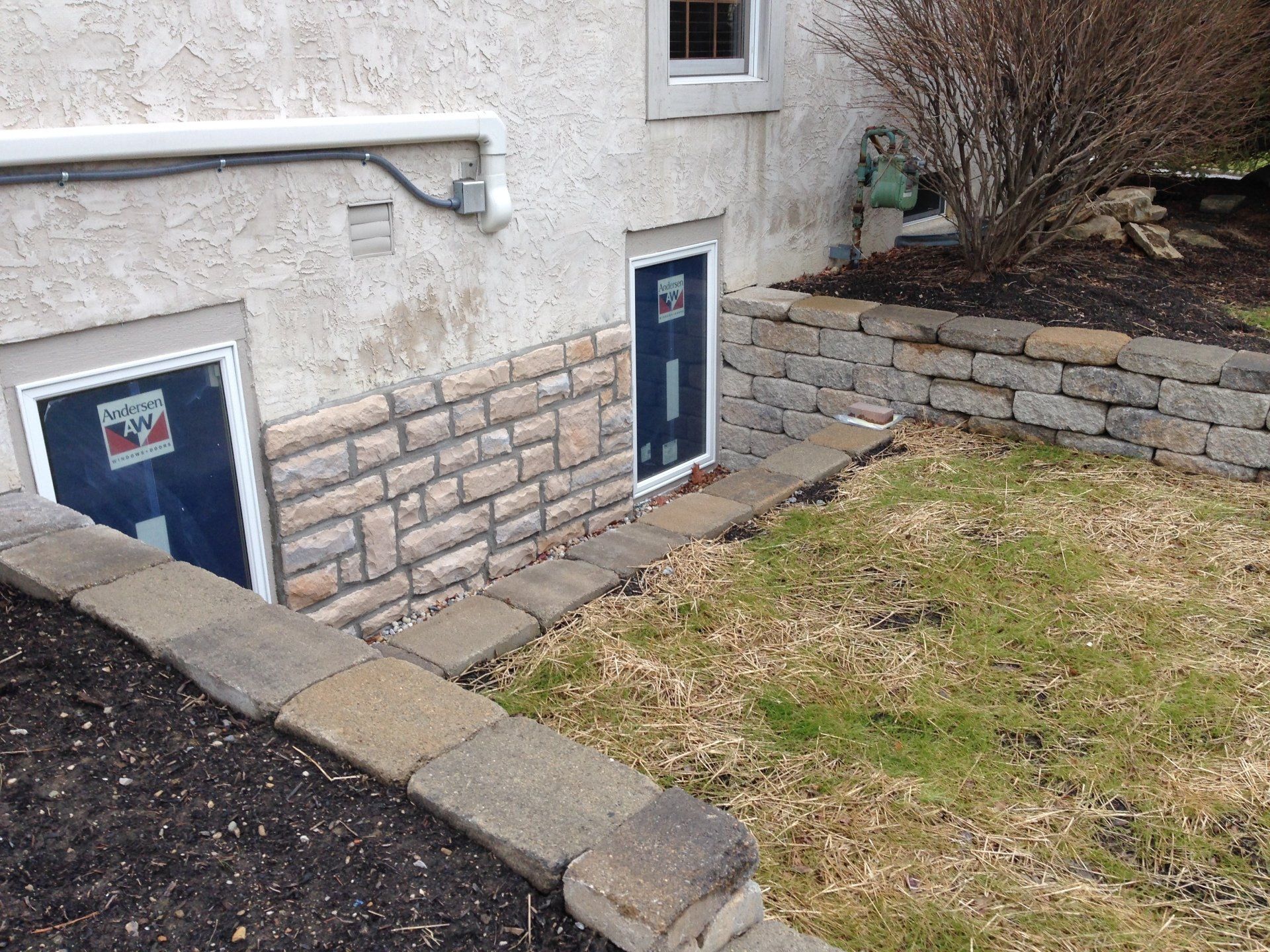 Egress Window Retaining Wall