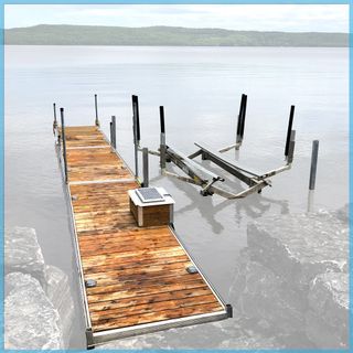 Quais et élévateur de pour bateaux et motomarine