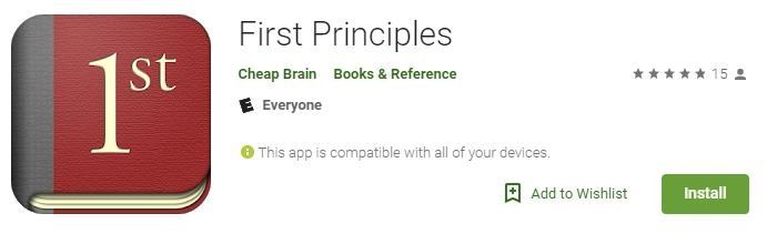First Principles Bible Study App Now Available in Android