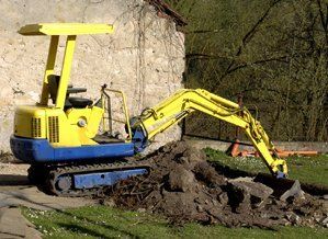 Mini digger hire at Dave Head And Sons Grab Services
