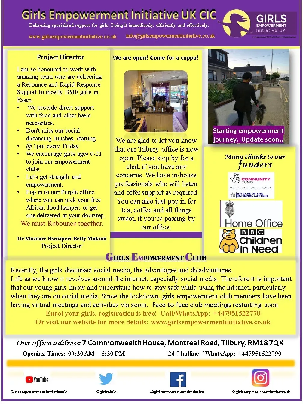 Girls support group - Girls Empowerment Initiative UK