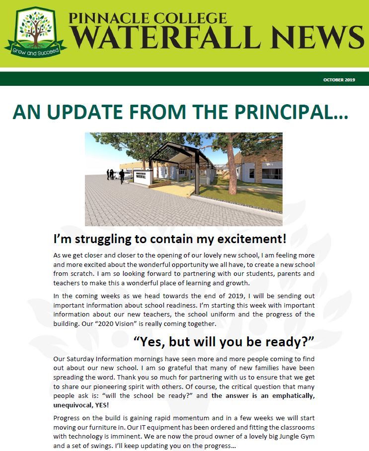 Pinnacle College Waterfall | Extra Murals