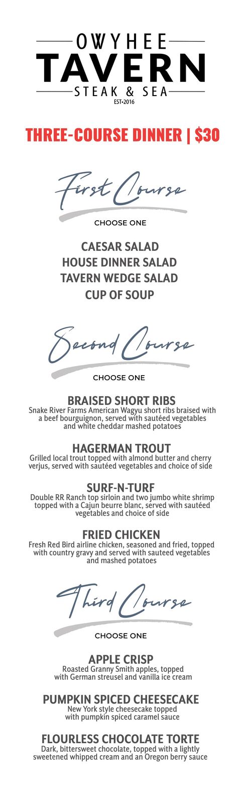 Owyhee Tavern - Steak And Seafood Restaurant