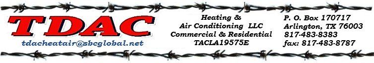 Services | TDAC Heating & Air Conditioning LLC - Arlington, Texas