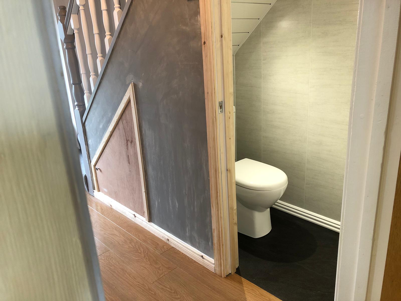 New Under stairs Cloakroom Installation in Bangor NI