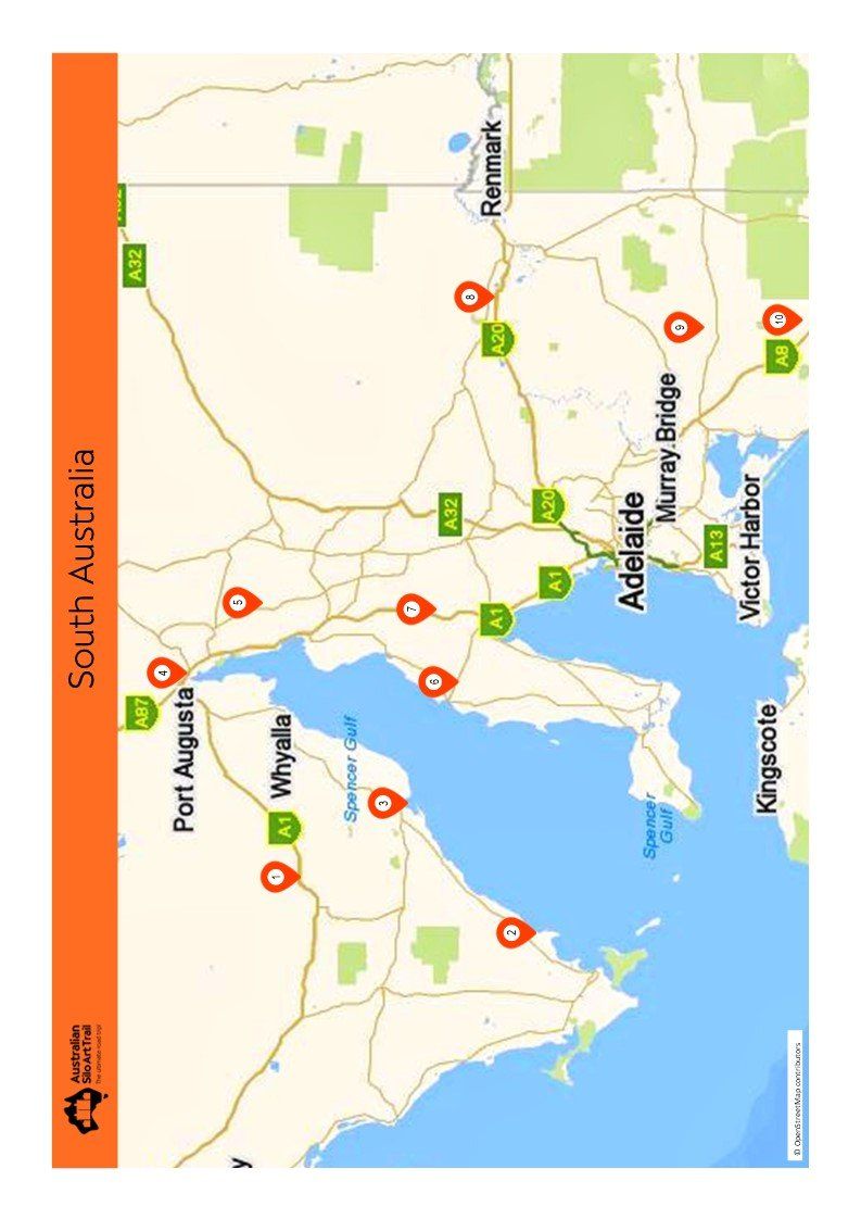 South Australian Silo Art Locations