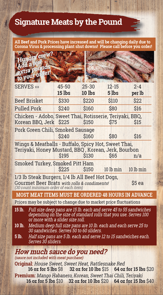 BBQ Menu for Hartford WI | The Barbecue Company Grill & Catering