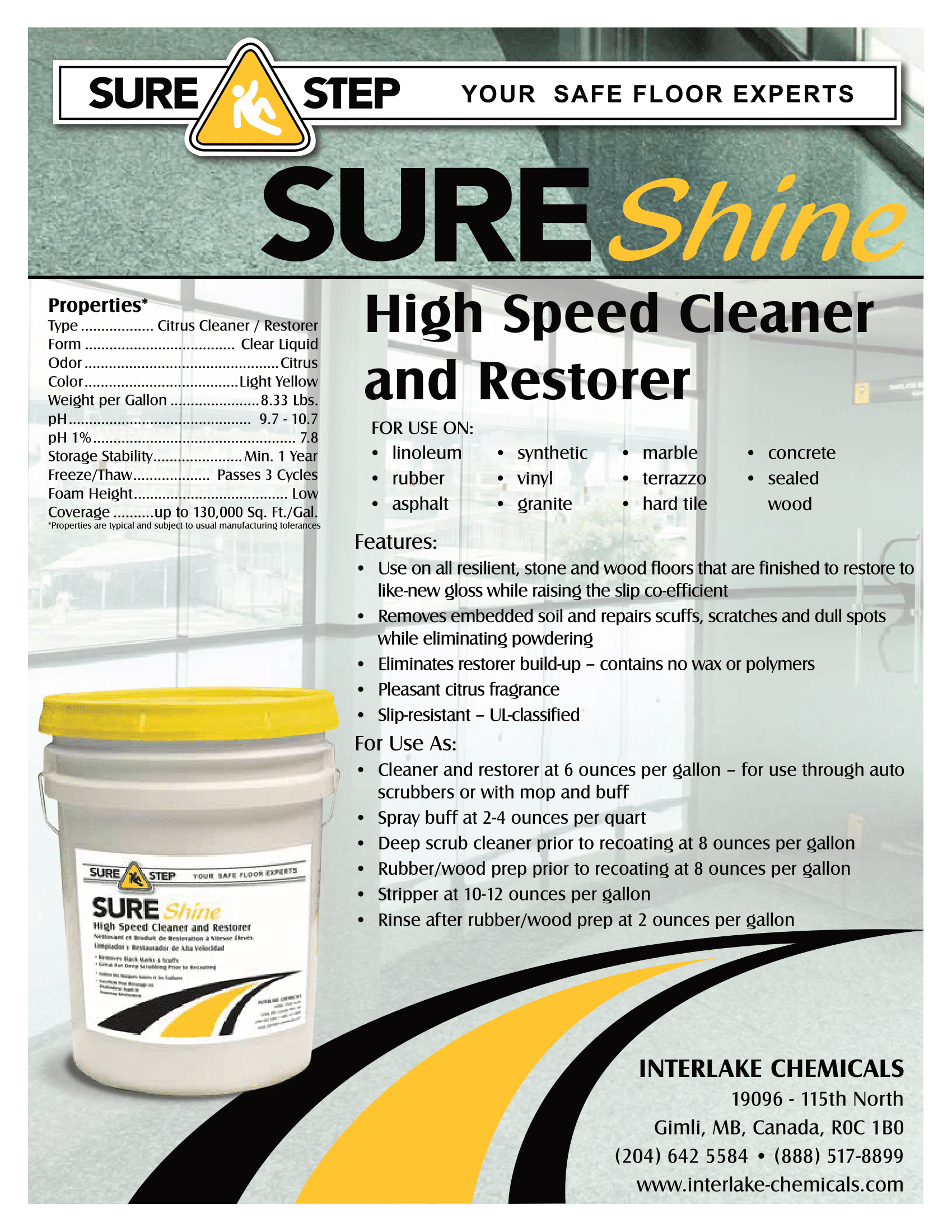 Slippery Floor Products | Germicidal Cleaner | Sure Step Non-Slip