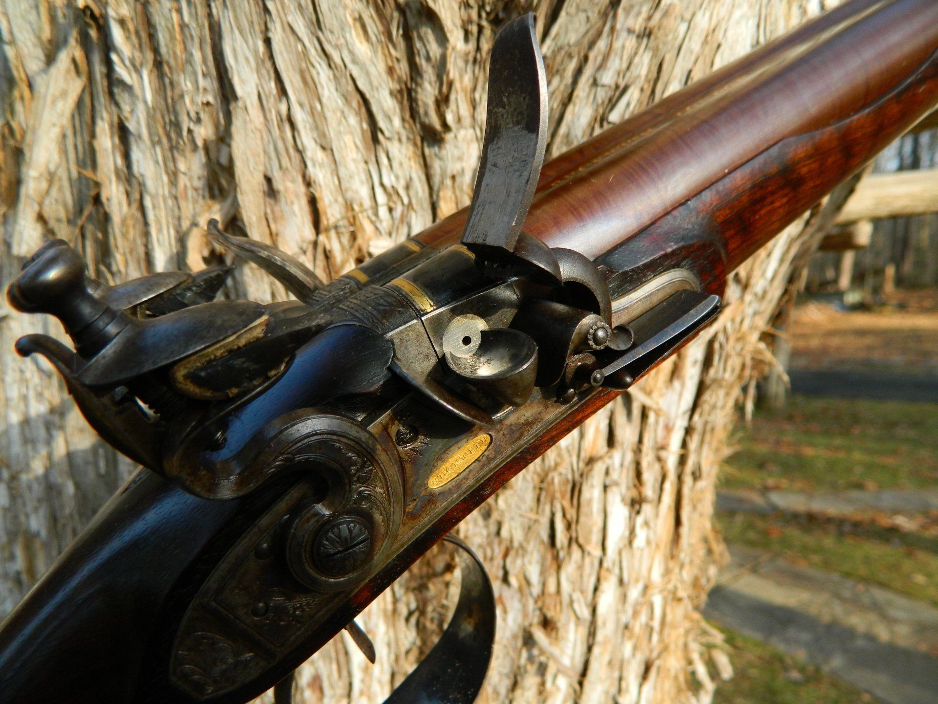 William Beckwith, London. Exquisite 15-bore, double-barreled flintlock ...