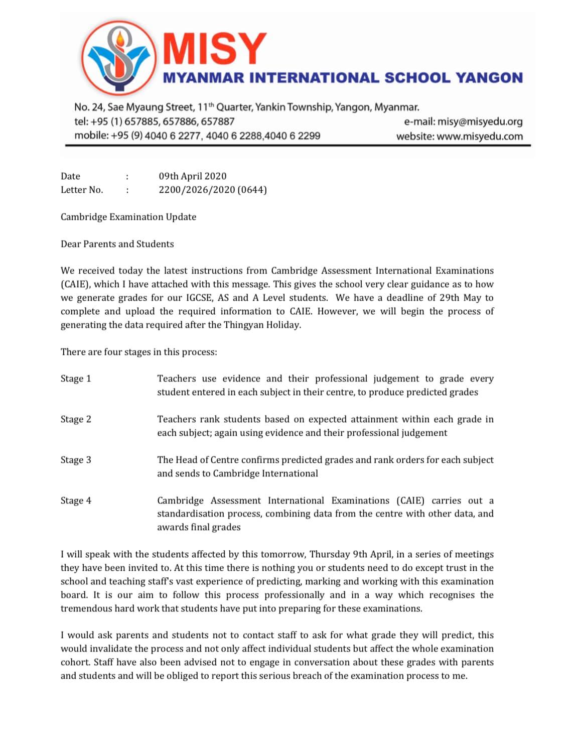 MISY - Myanmar International School Yangon