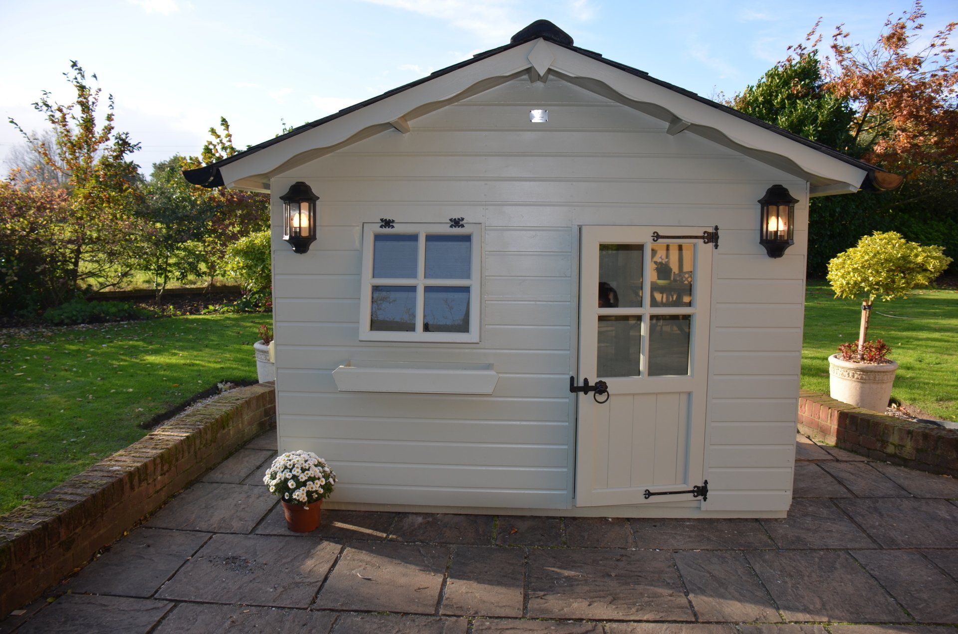 A selection of our beautiful, bespoke heated and lit dog cottages