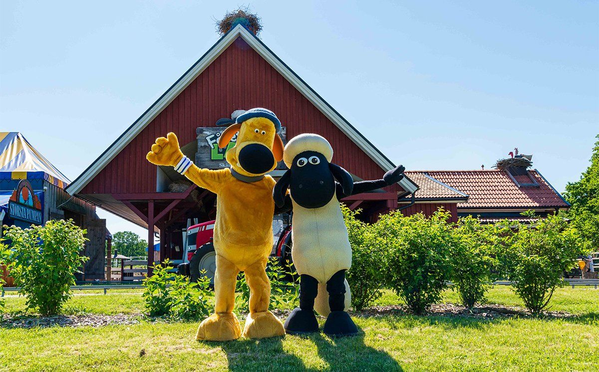 Fåret Shaun Land i Skånes Djurpark - träffa Shaun, Timmy Lamm & Bitzer
