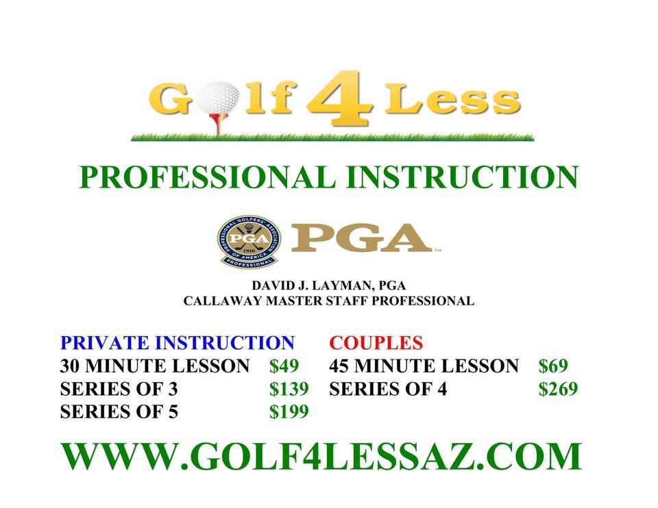 Professional Golf Lessons | Glendale & Sun City West, AZ | Golf 4 Less