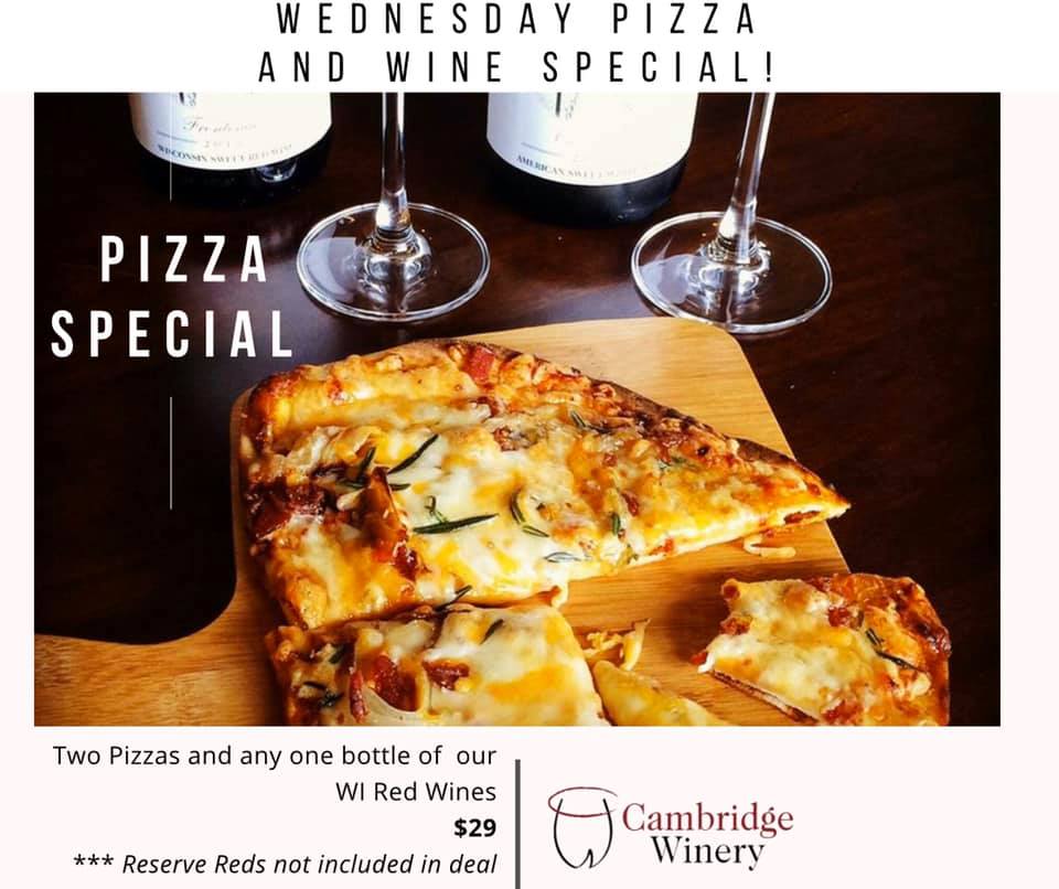 Wednesday Pizza and Wine Special